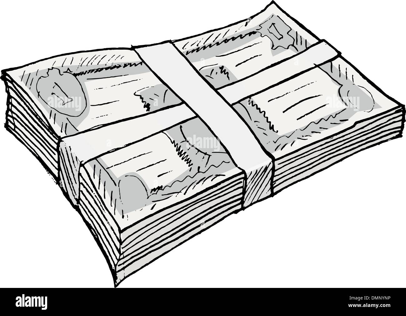 Savings money bundle cash Stock Vector Images - Alamy