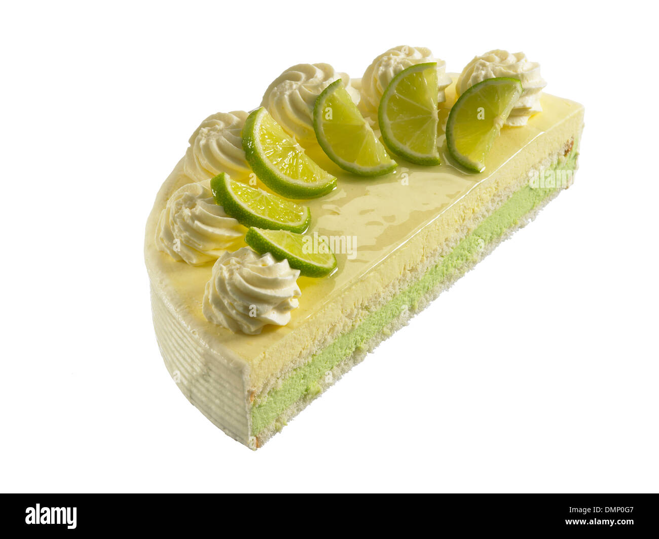 half a cake key lime Stock Photo - Alamy