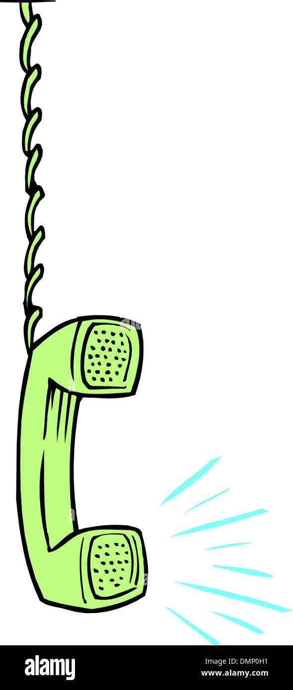 Telephone receiver dangling Stock Vector Images - Alamy