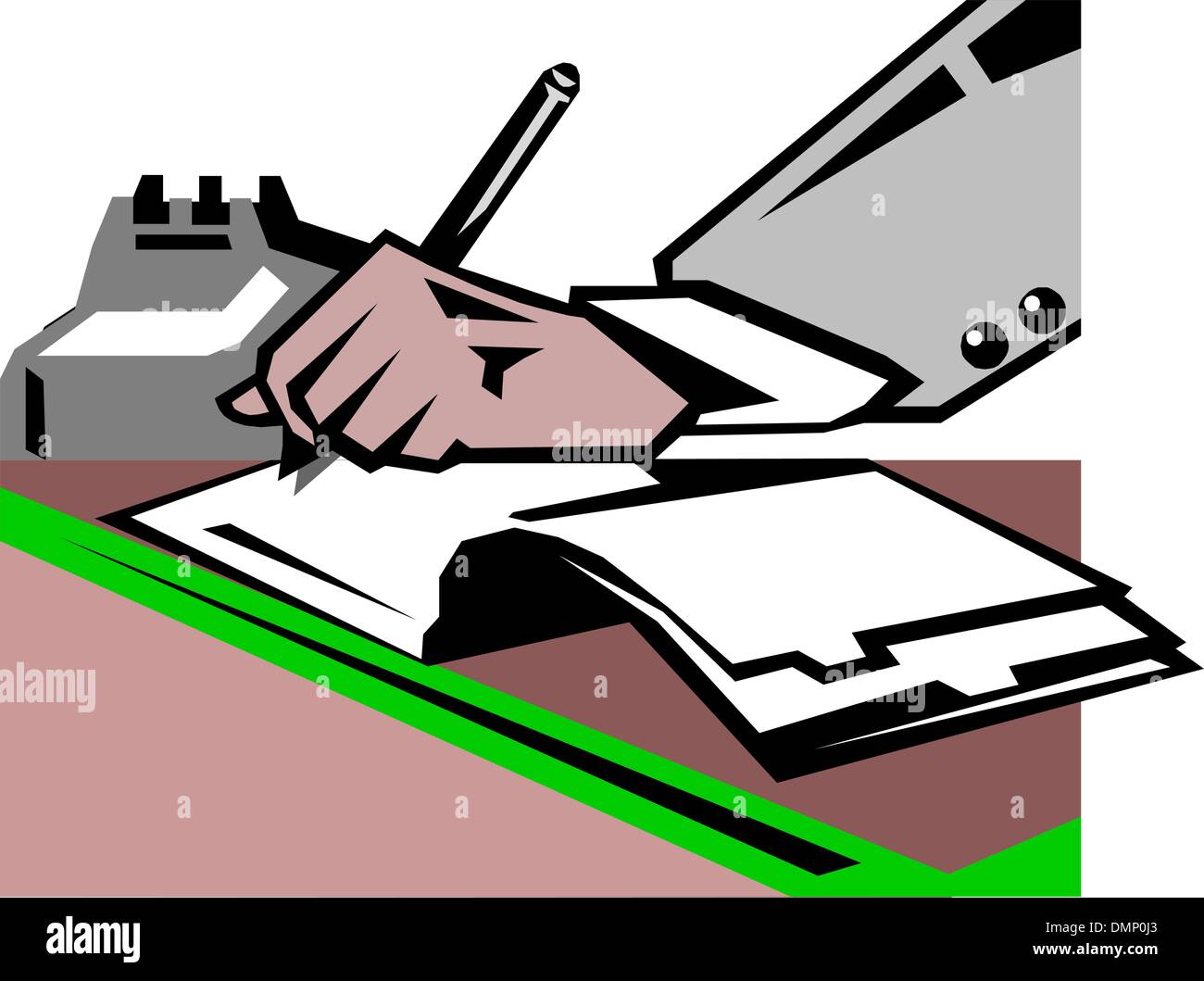People sign hands document Stock Vector Images - Alamy
