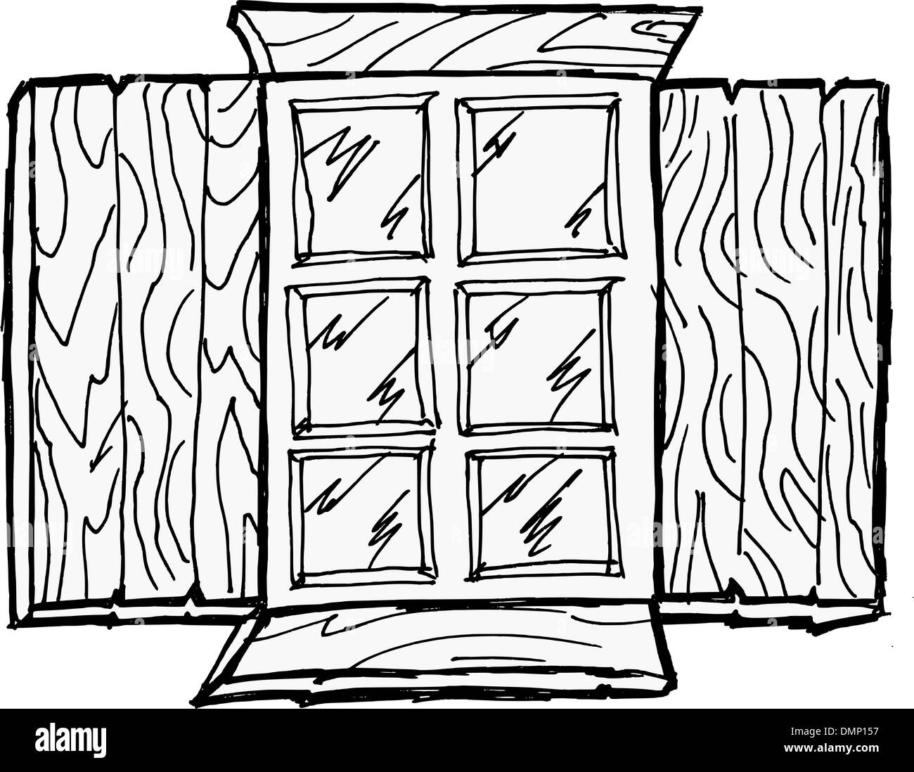 Old wooden window Stock Vector Image & Art - Alamy