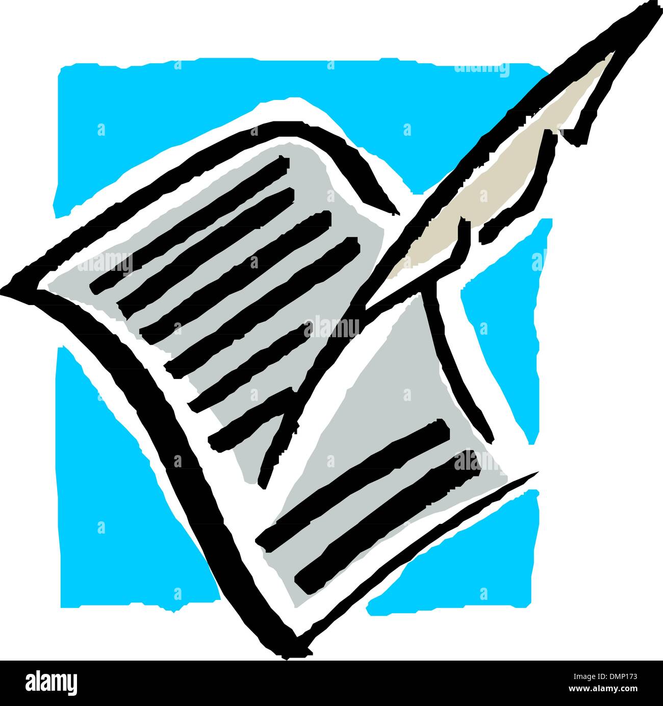 Black pen white page Stock Vector Images - Alamy