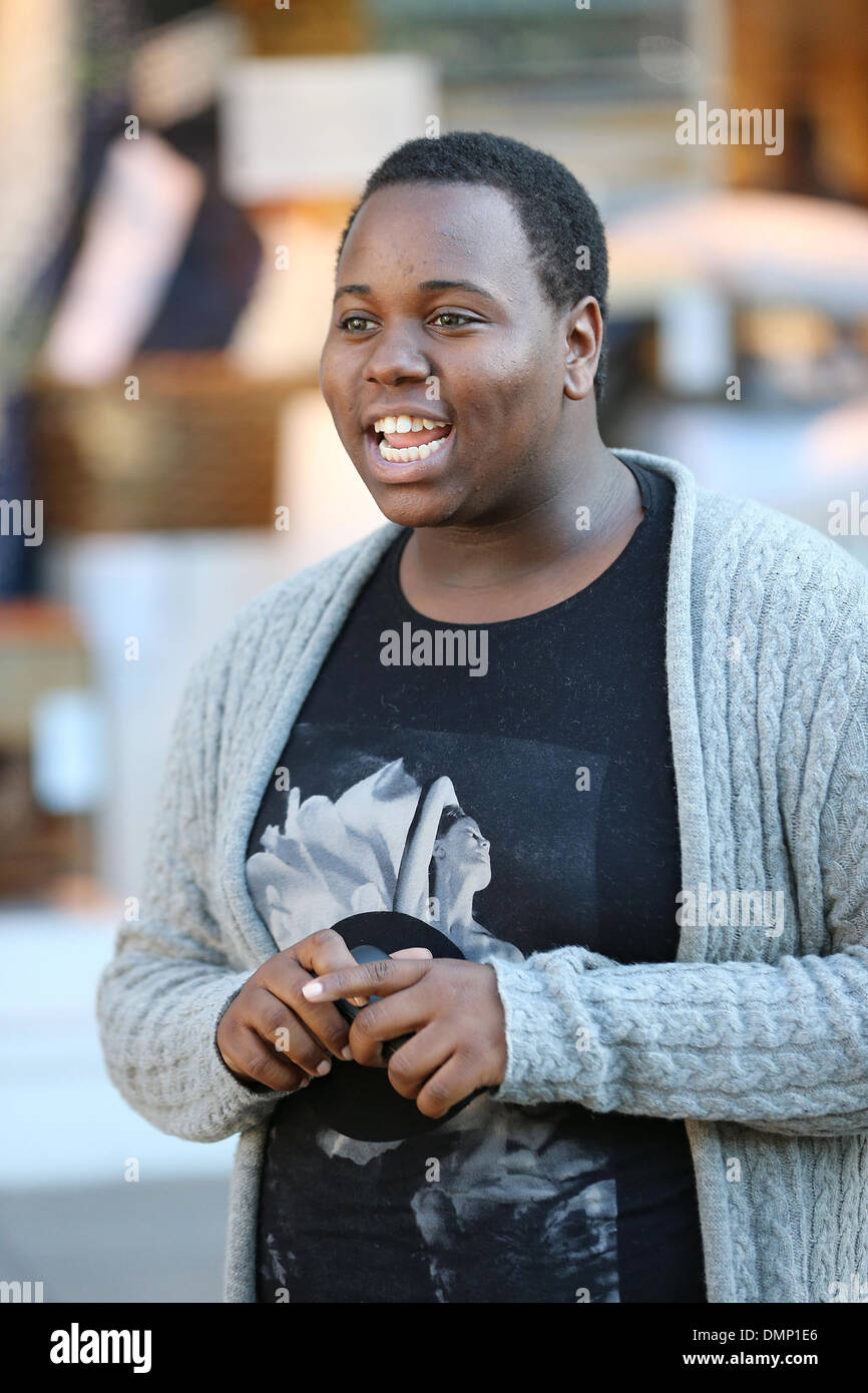 Glee star Alex Newell spends time at The Grove. Los Angeles, California ...