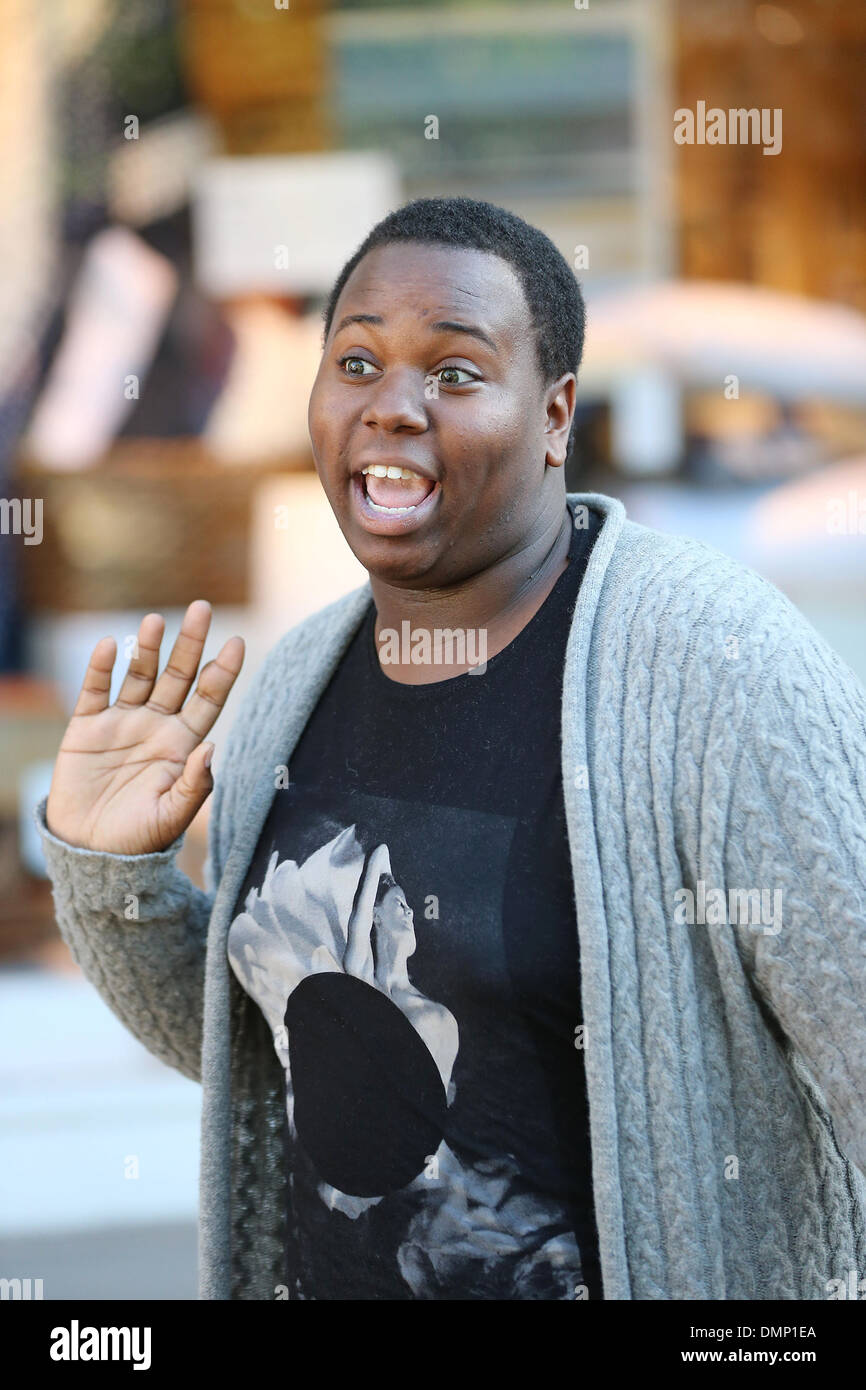 Glee star Alex Newell spends time at The Grove. Los Angeles, California ...