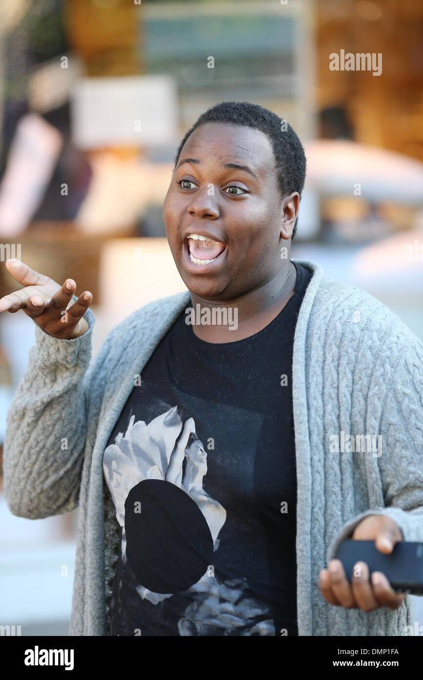 Glee star Alex Newell spends time at The Grove. Los Angeles, California ...