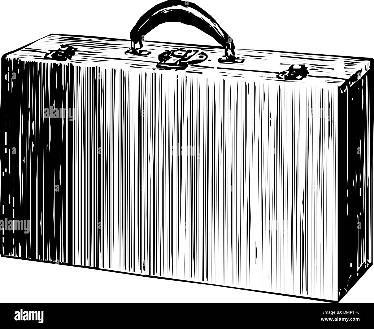 Old brown suitcase handle Stock Vector Images - Alamy