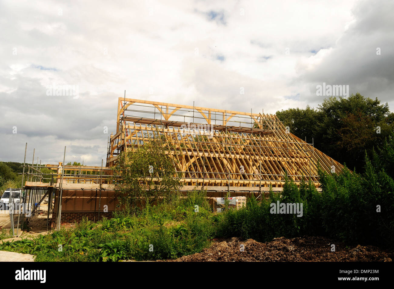 Building a barn Stock Photo - Alamy