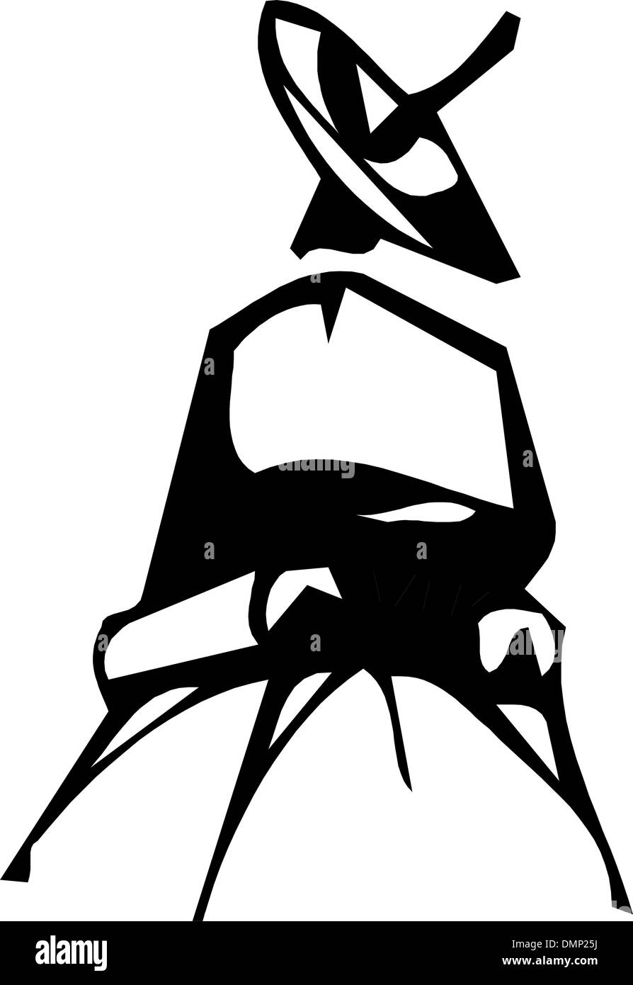 Telecommunication antenna blue sky Stock Vector Images - Alamy