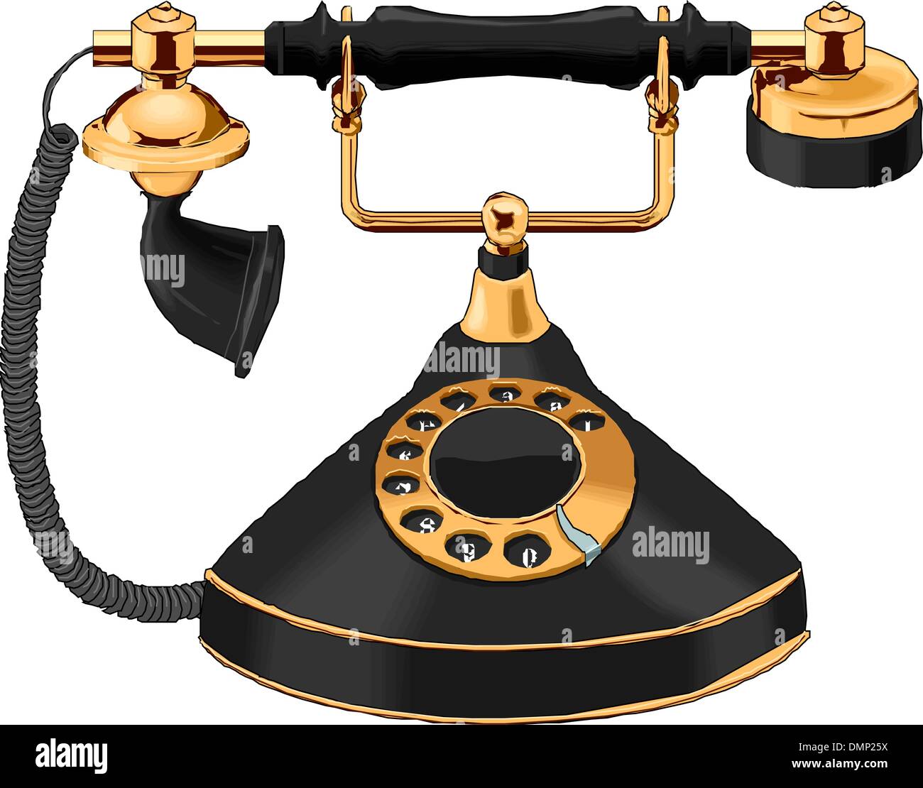 Old phone dial plate Stock Vector Images - Alamy