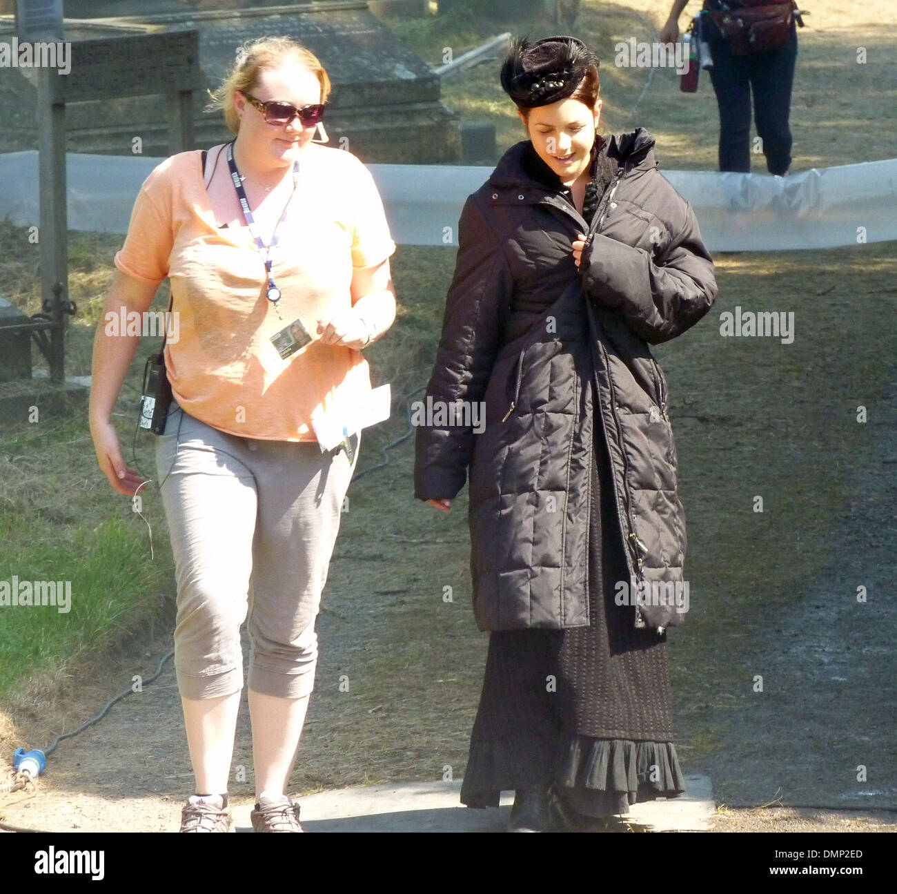 Catrin Stewart filming a Doctor Who Christmas special Cardiff, Wales ...