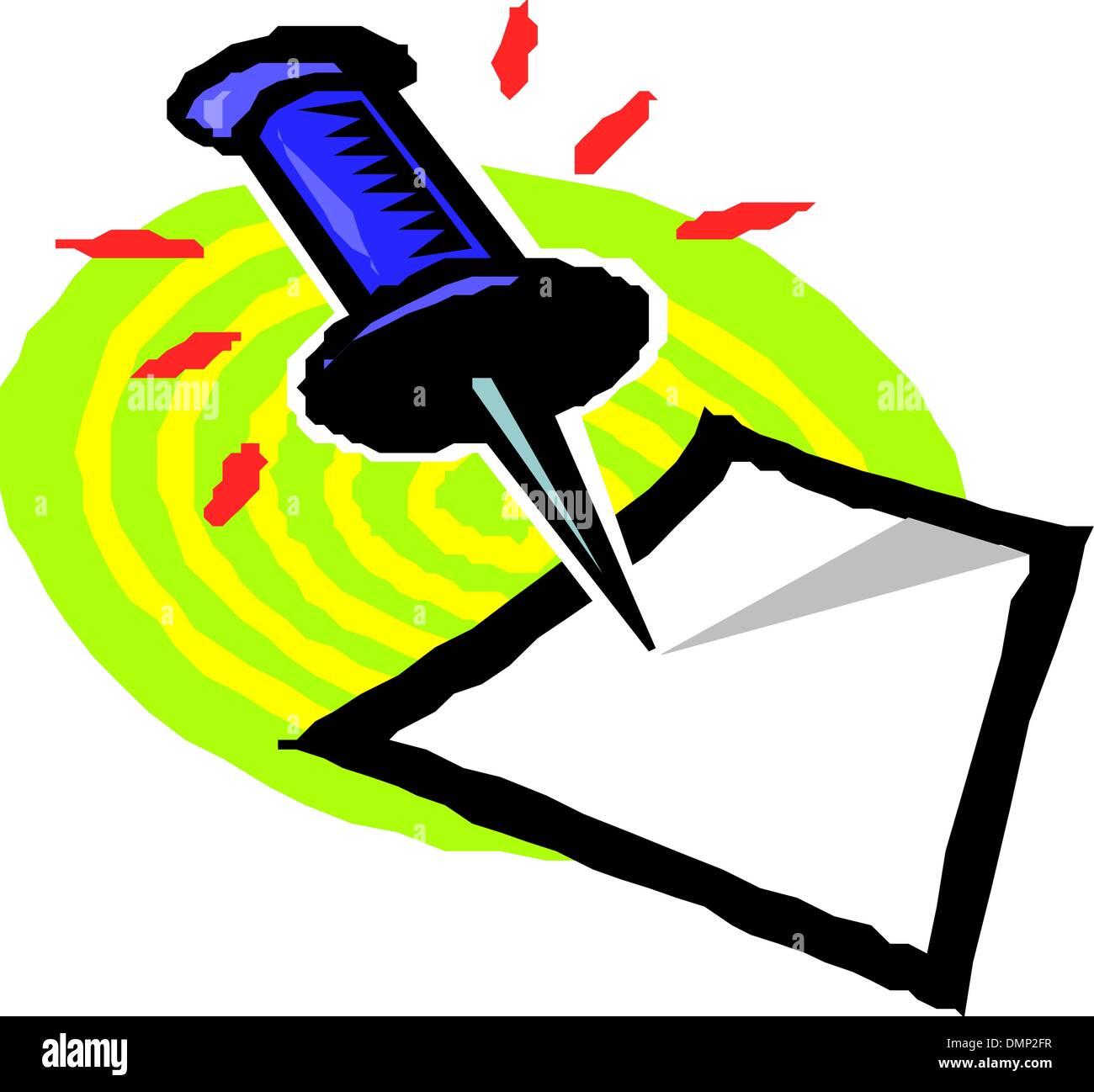 Pin and paper Stock Vector Image & Art - Alamy