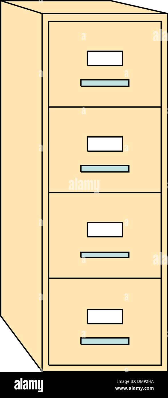 Filing cabinet documents Stock Vector Images - Alamy