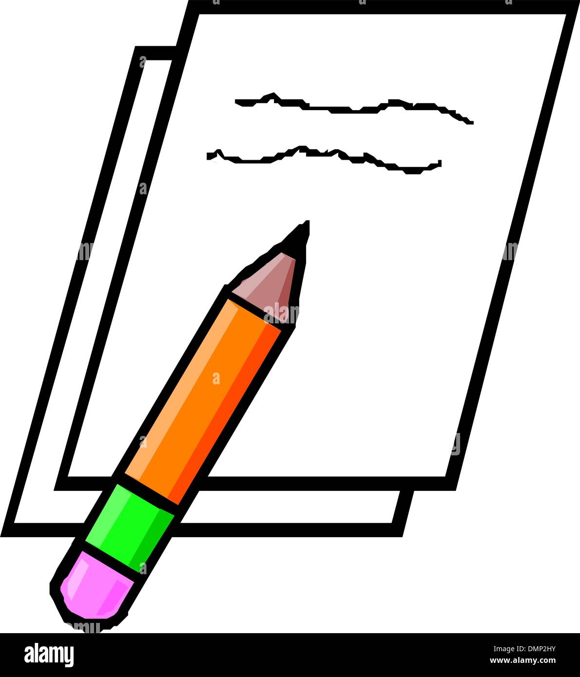 Pencil and paper Stock Vector Image & Art - Alamy