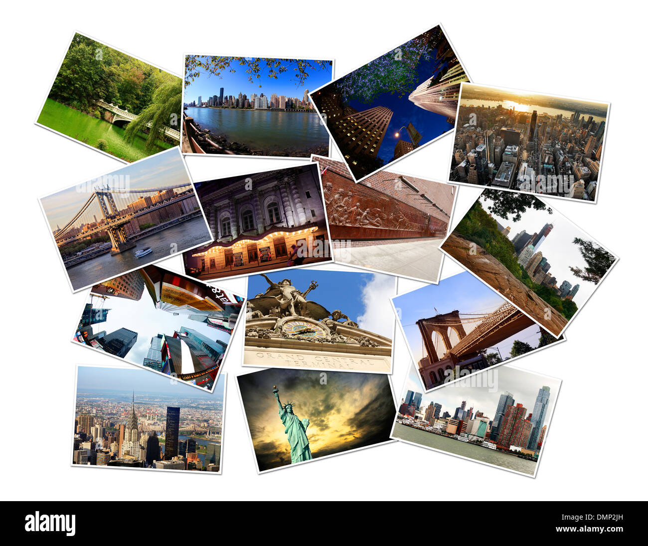 Postcard collage from New York, Manhattan, USA. Photos are also ...