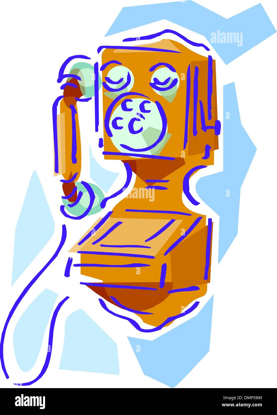 Black landline phone on Stock Vector Images - Alamy