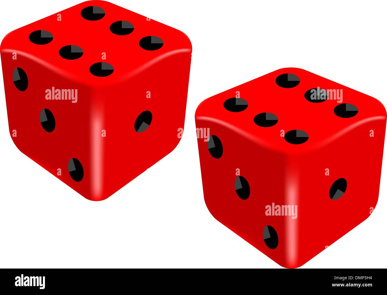 Set red game dices Stock Vector Images - Alamy