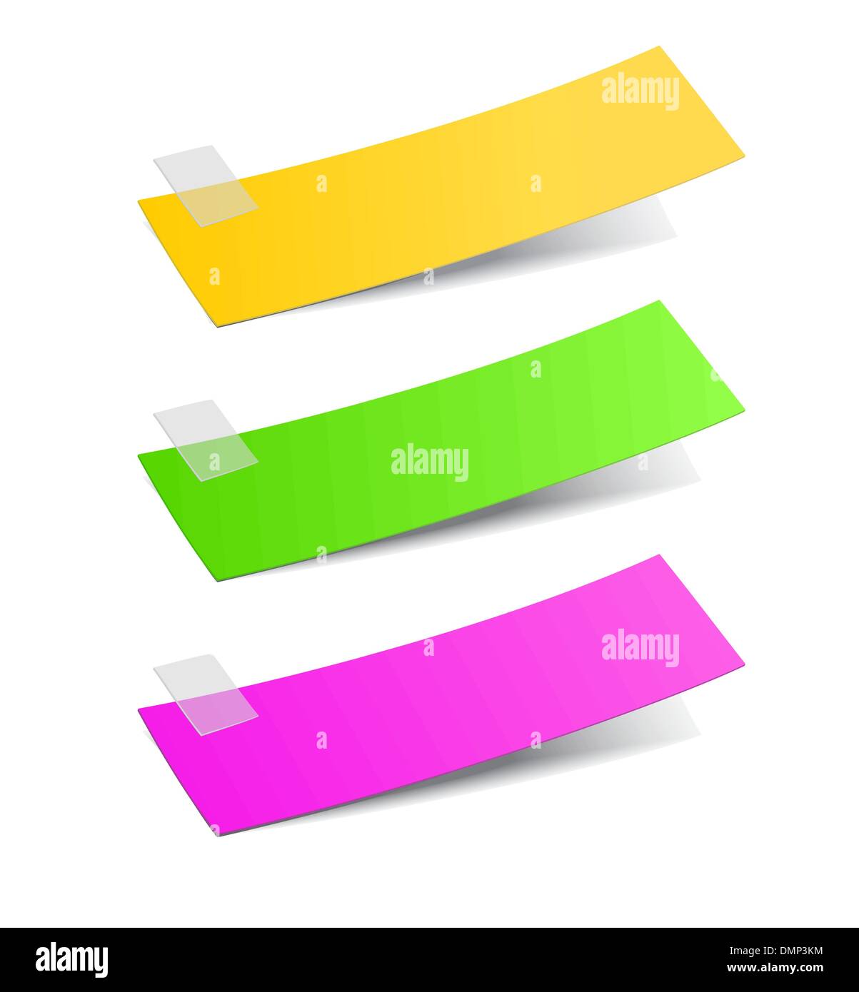 Set yellow paper stickers Stock Vector Images - Alamy