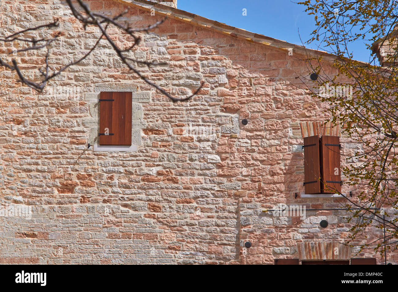 The old Church of red bricks of Italy Stock Photo - Alamy
