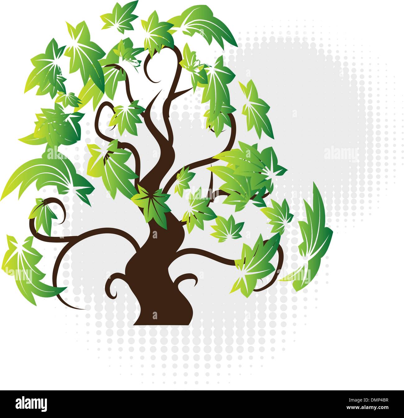 Bark of old oak tree Stock Vector Images - Alamy