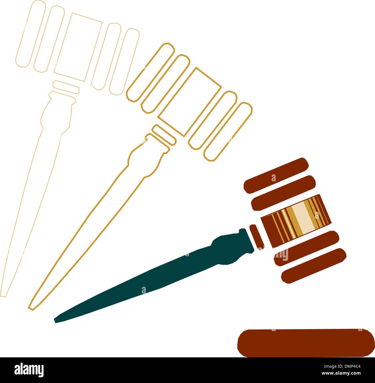 Gavel justice isolated icon Stock Vector Images - Alamy