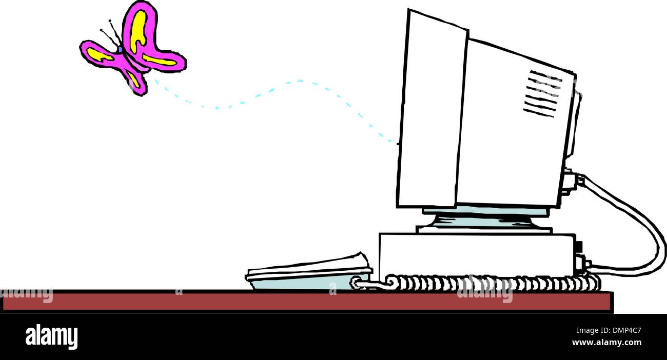 Old computer room Stock Vector Images - Alamy