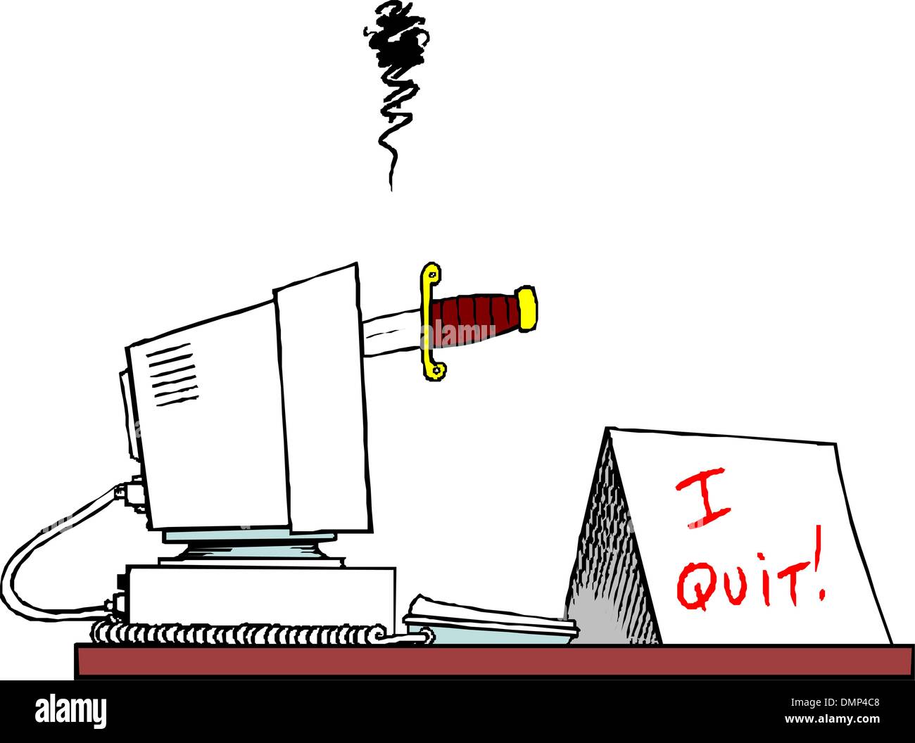 Old computer room Stock Vector Images - Alamy