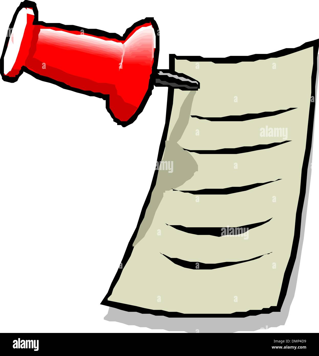 empty red adhesive paper and red pin Stock Vector Image & Art - Alamy