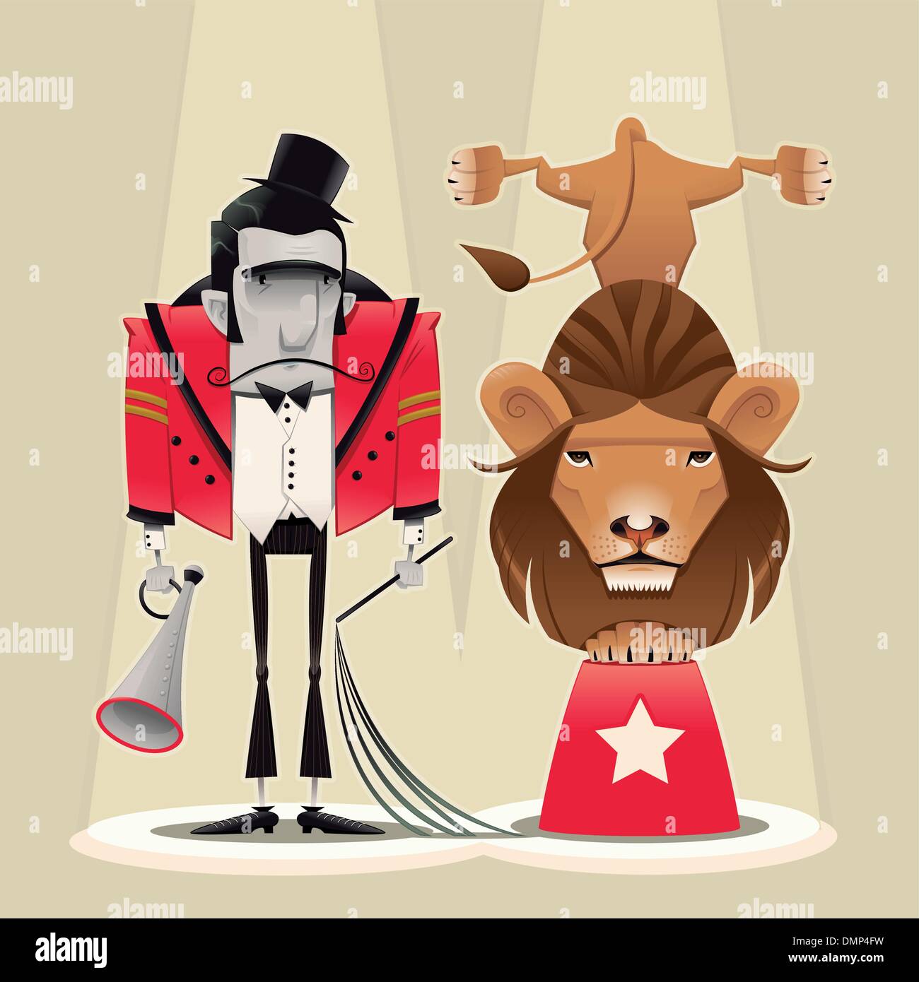 Lion Tamer with lion Stock Vector Image & Art - Alamy