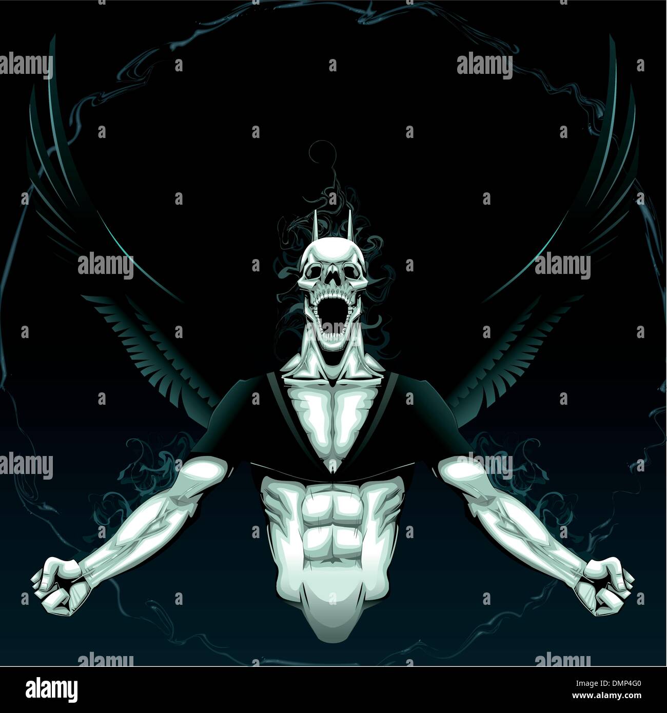 Angry Demon with background Stock Vector Image & Art - Alamy