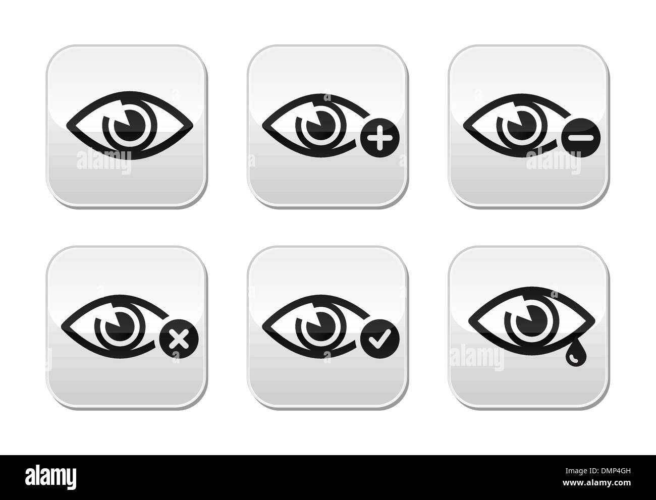 Eye sight buttons set - vector Stock Vector Image & Art - Alamy