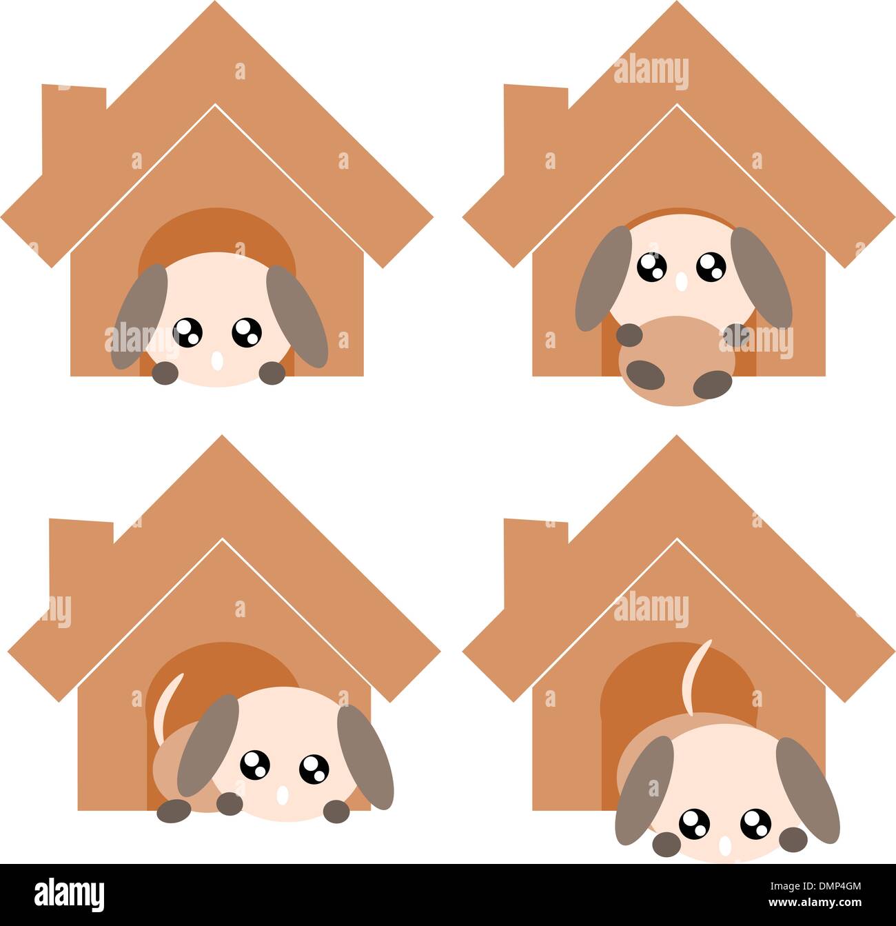 Cartoon dog in house illustration Stock Vector Image & Art - Alamy