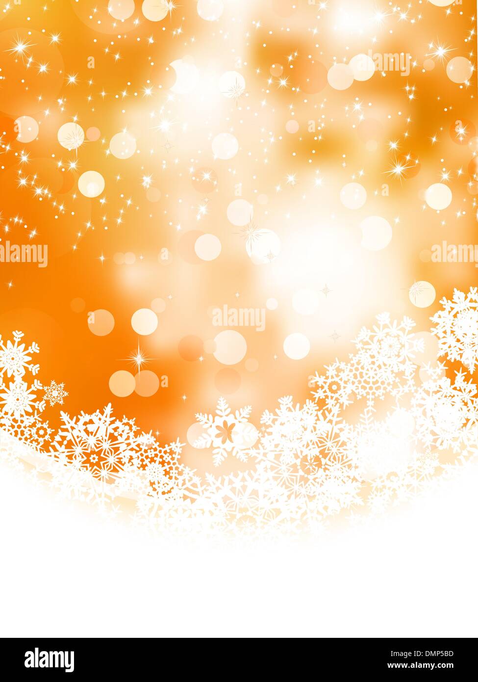 Orange background with snowflakes. EPS 8 Stock Vector Image & Art - Alamy
