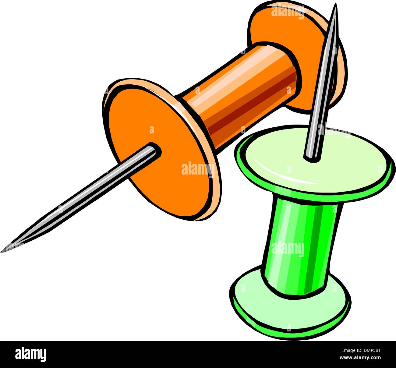 Thumb tack push pin Stock Vector Images - Alamy