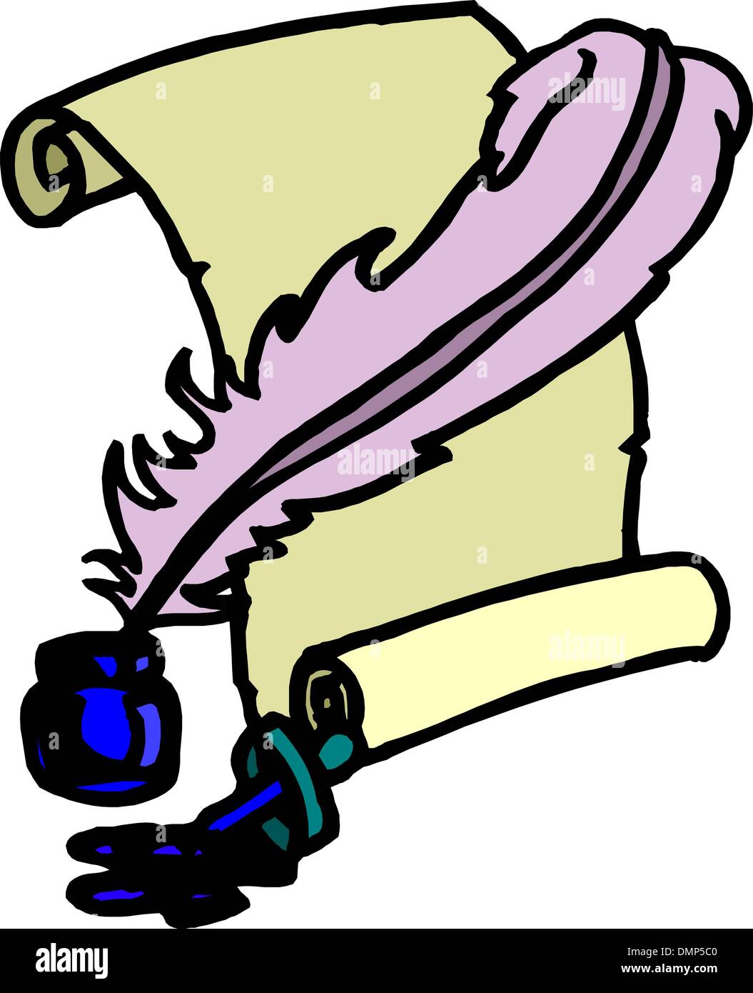 Blank paper script with old ink feather pen Stock Vector Image & Art ...