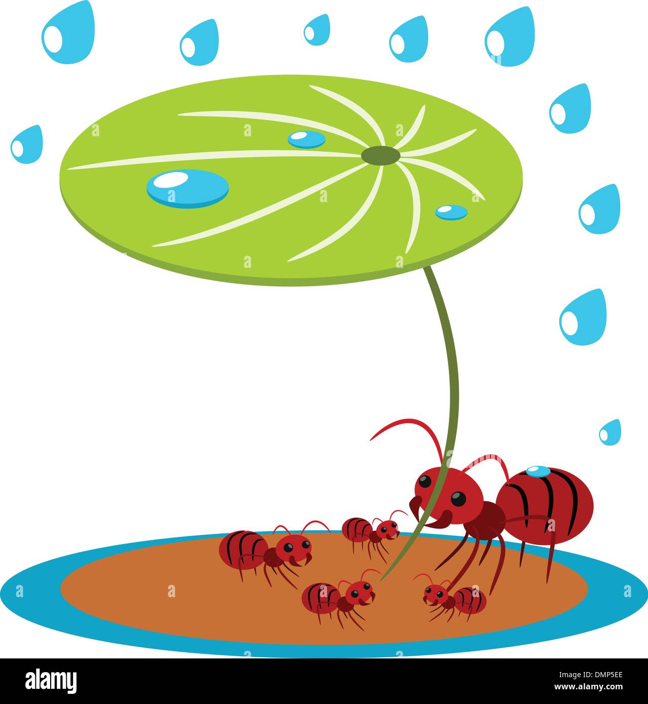 Red ants protect illustration Stock Vector Image & Art - Alamy