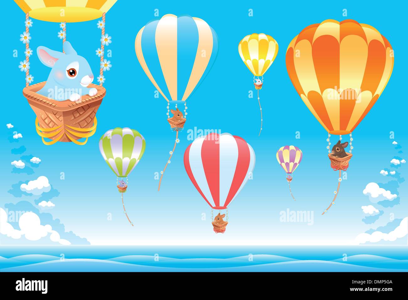 Bunny with balloon hi-res stock photography and images - Alamy