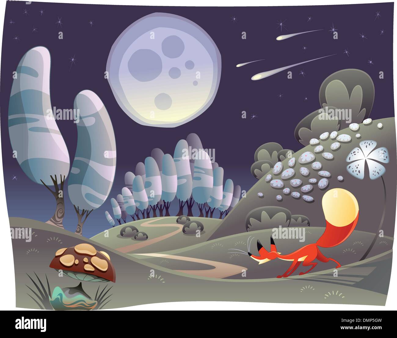 Night Color Fox: The Mystical Fox of Twilight and Moonlight