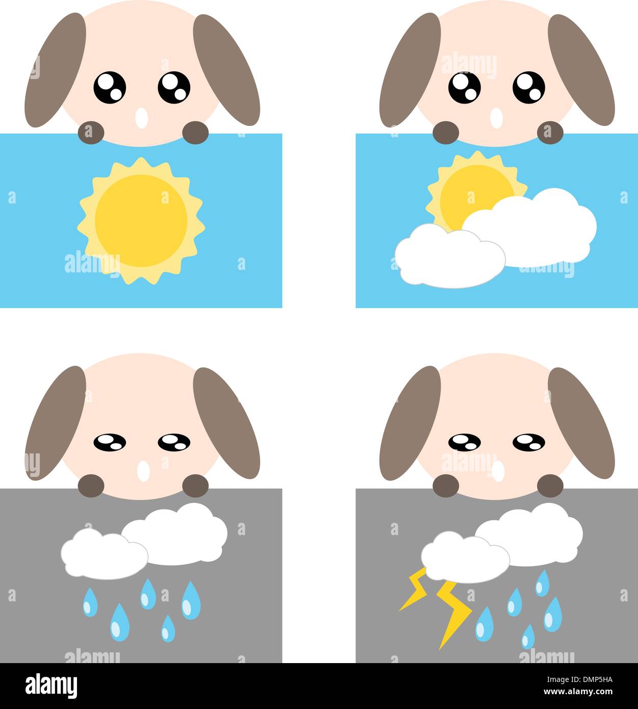 Paper weather dog icon illustration Stock Vector Image & Art - Alamy
