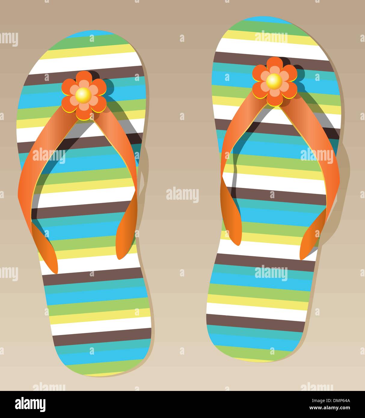 vector flip flops Stock Vector Image & Art - Alamy