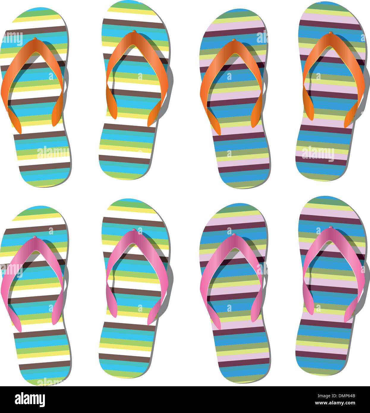 Pink flip flops Stock Vector Images - Alamy
