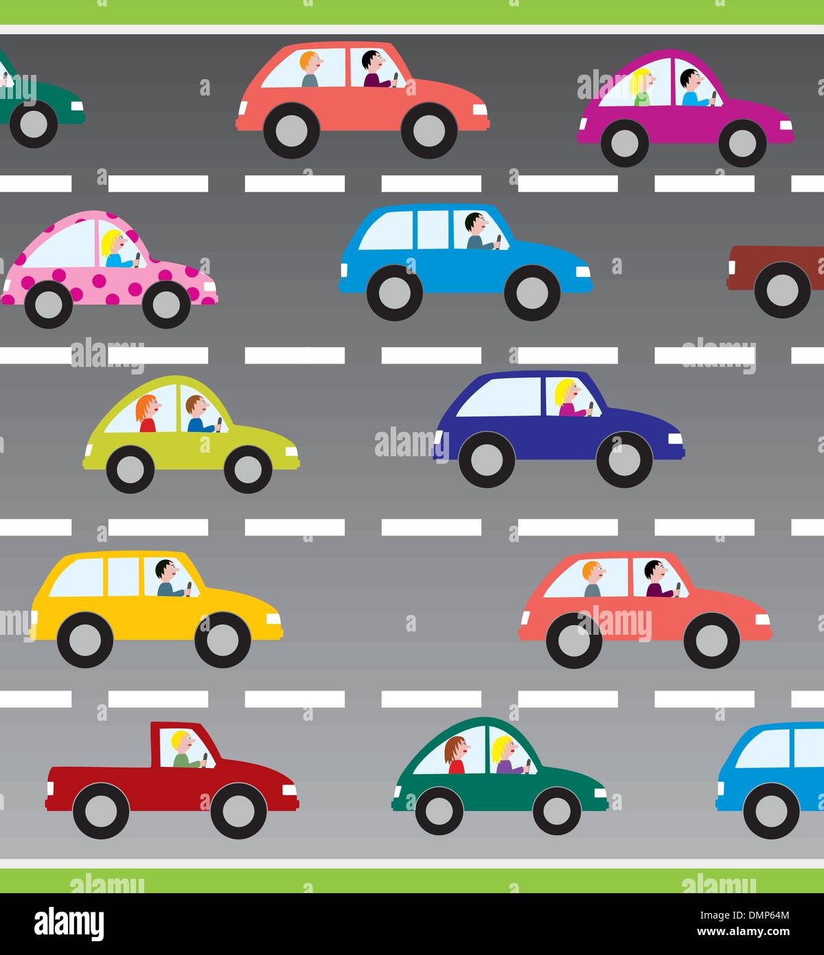 Blue new cars Stock Vector Images - Alamy