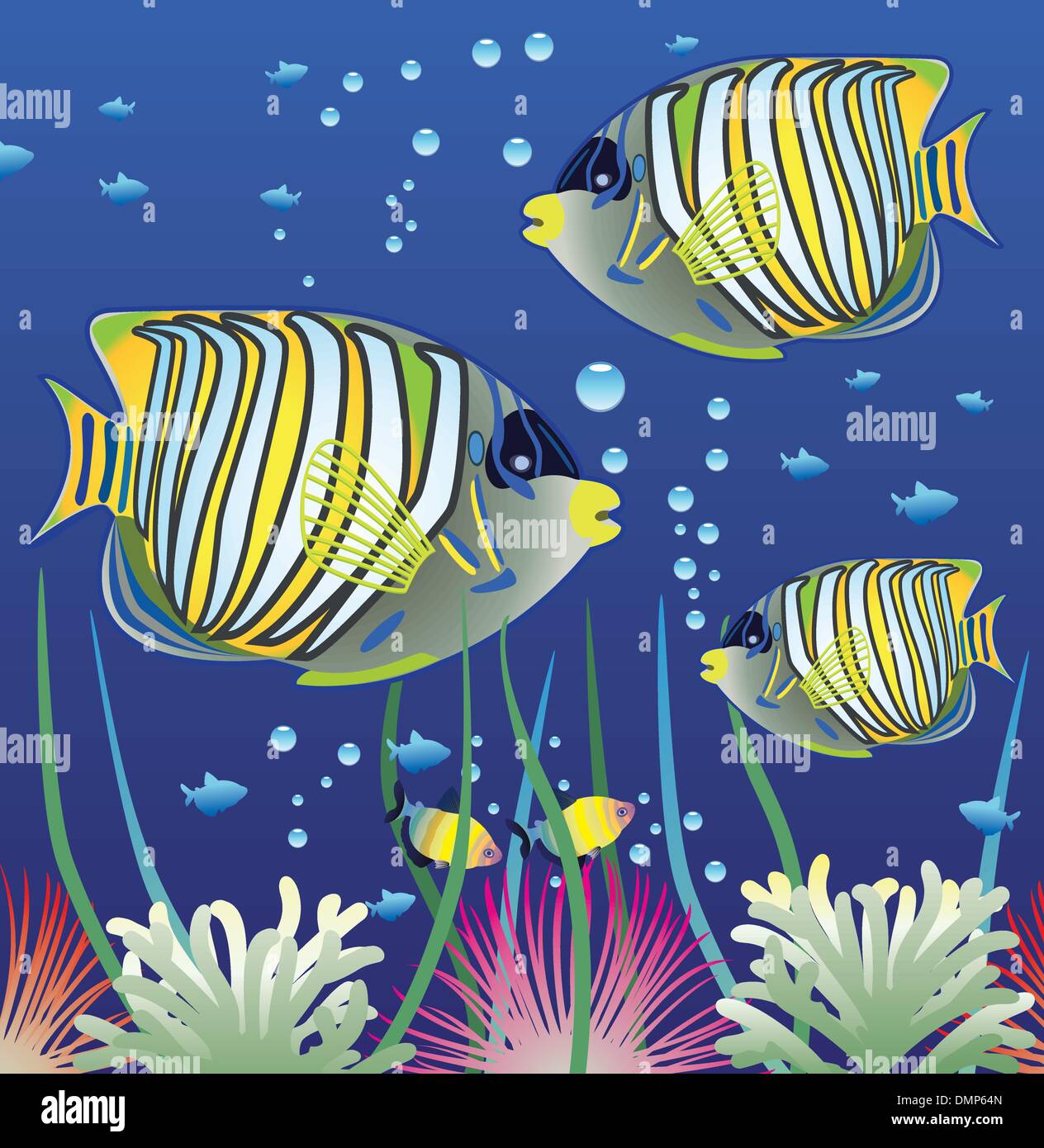 vector aquarium and fishes Stock Vector Image & Art - Alamy