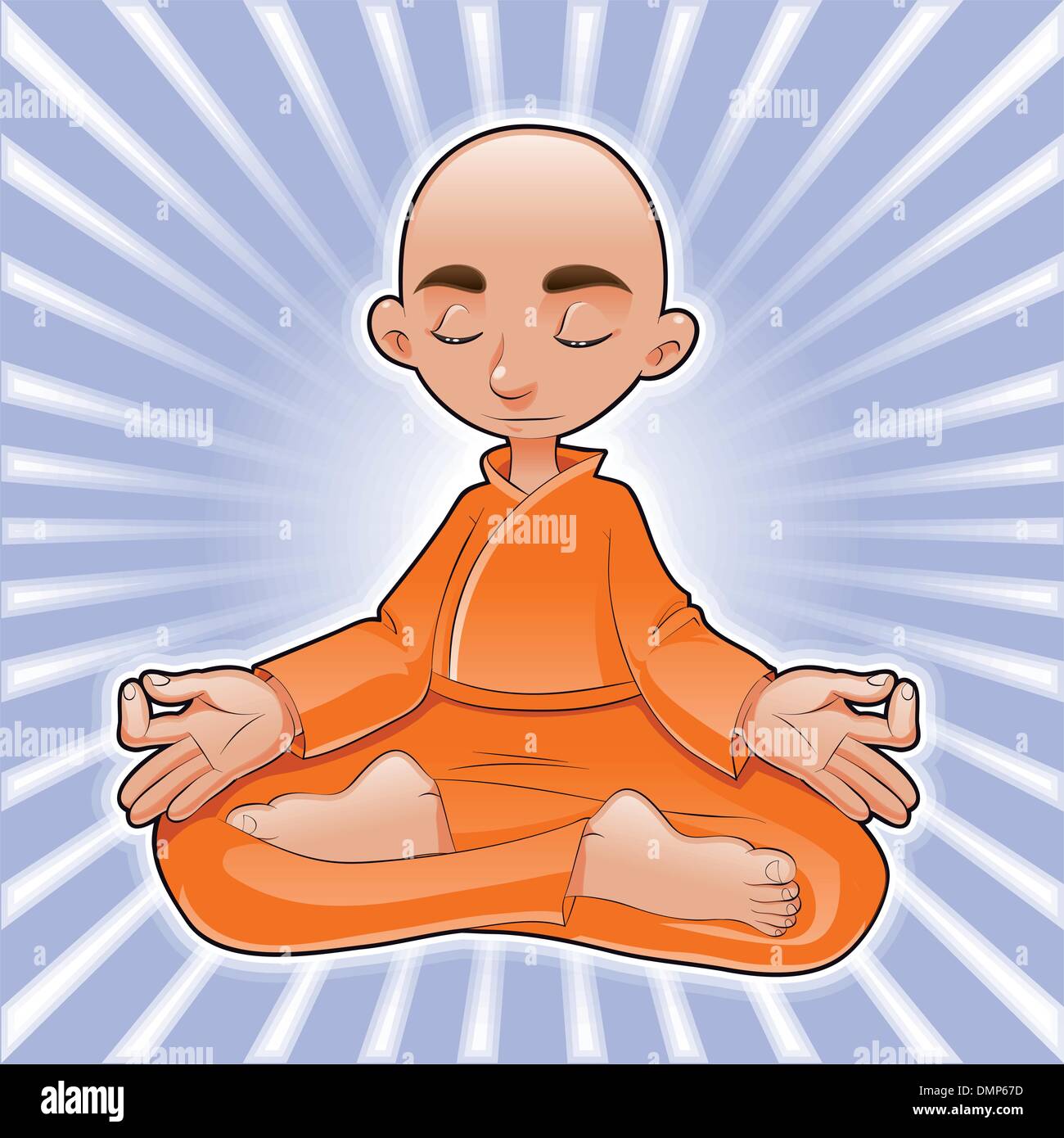 Boy the lotus pose Stock Vector Images - Alamy