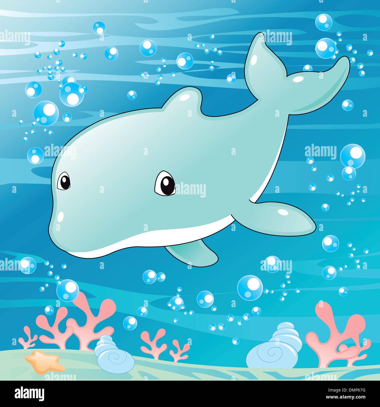 Baby dolphin cute Stock Vector Images - Alamy