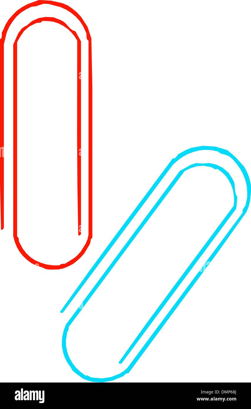 Grey metal paperclip Stock Vector Images - Alamy