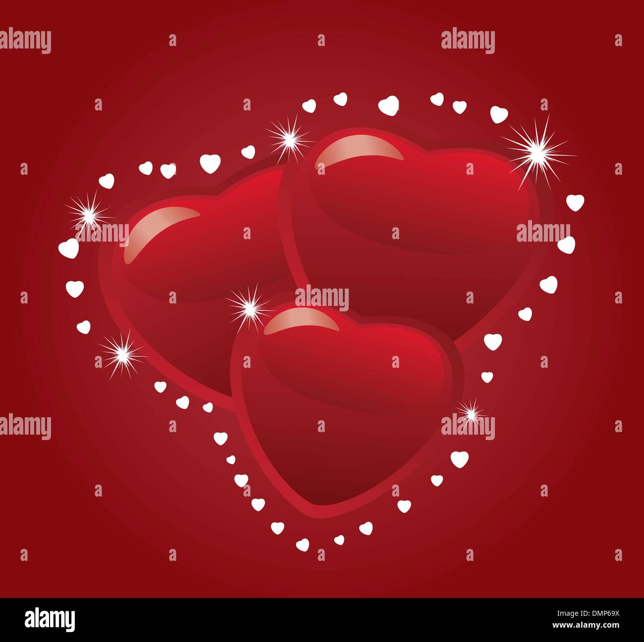 Three hearts Stock Vector Images - Alamy