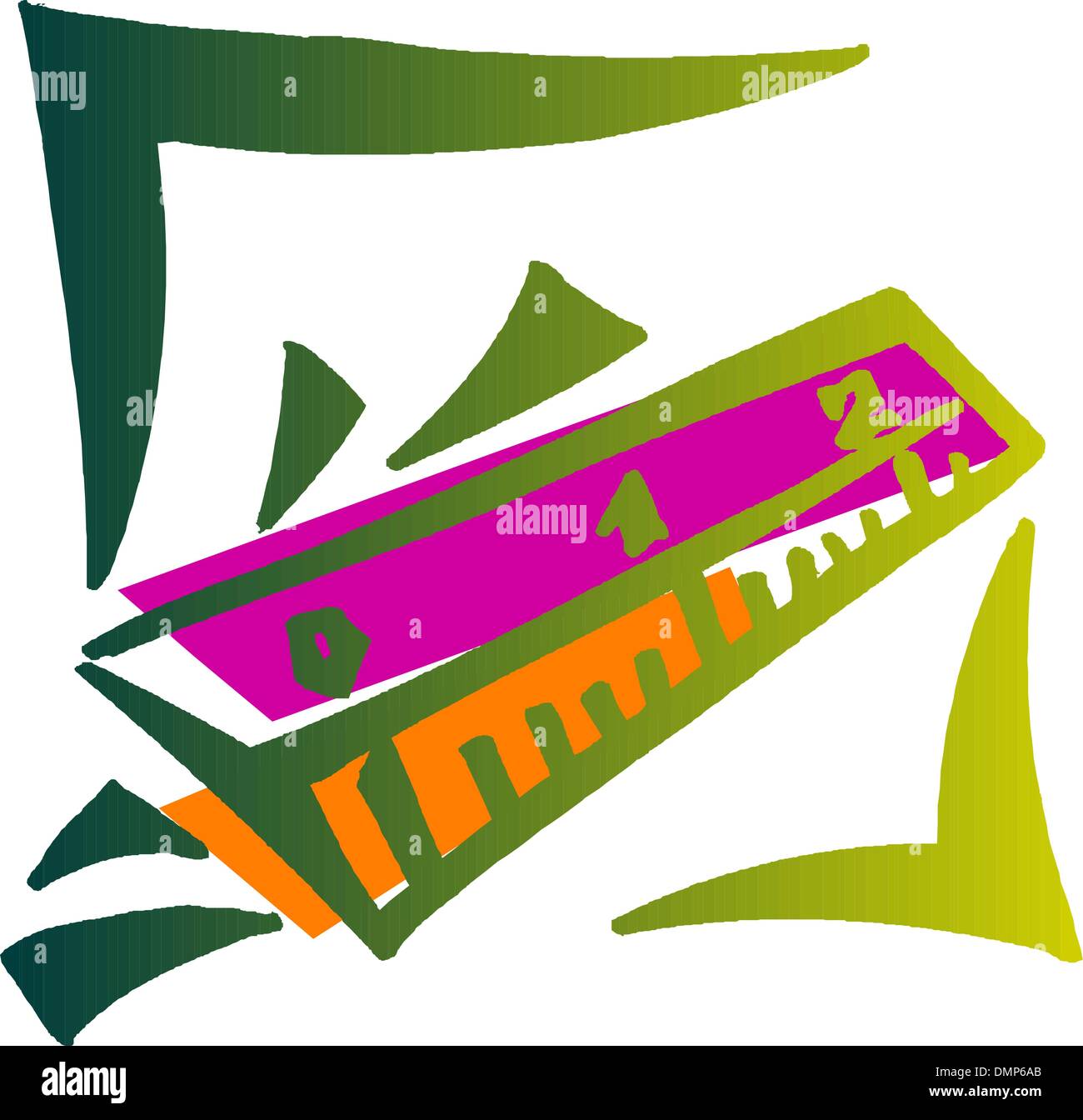Close up drawing ruler Stock Vector Images - Alamy