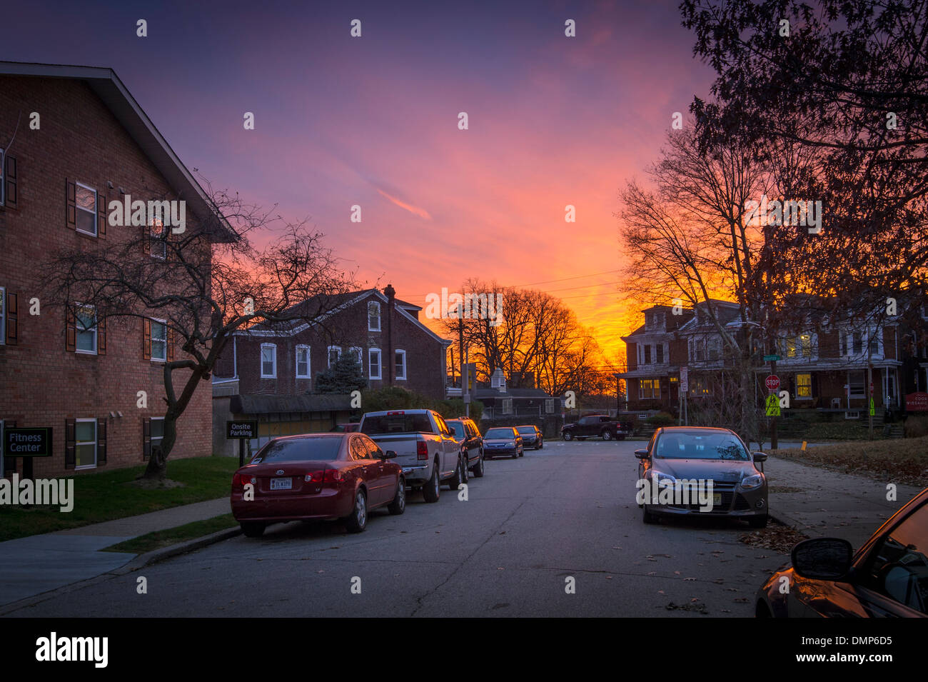 Urban Neighborhood Sunset, Philadelphia, USA Stock Photo - Alamy