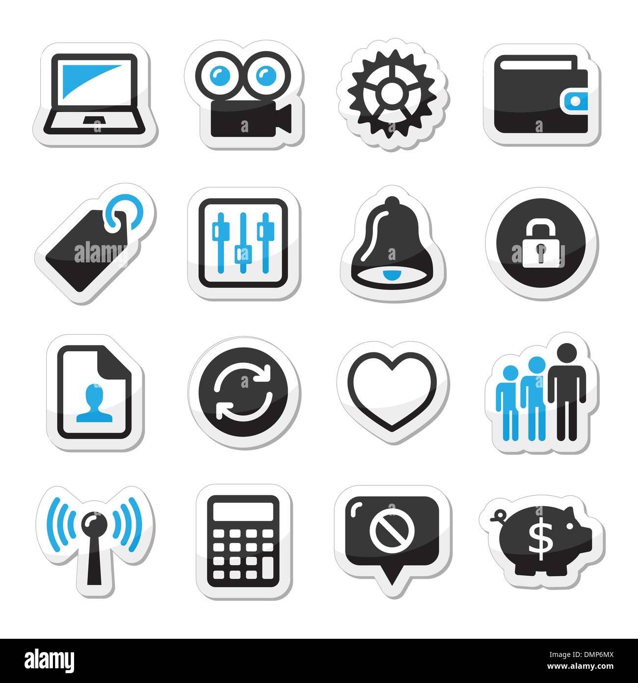 Account vector icons set hi-res stock photography and images - Alamy