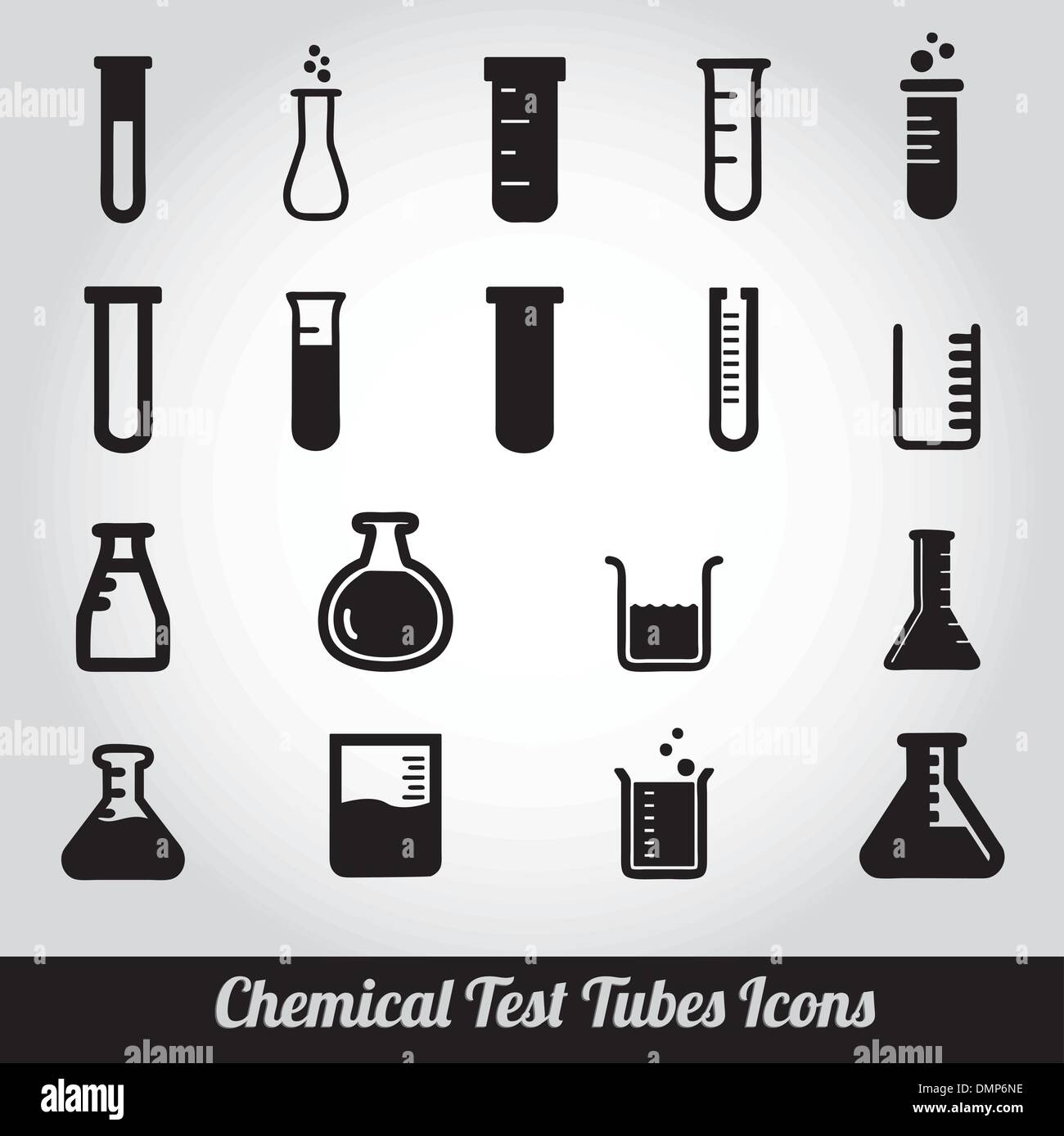 Transparent glass chemical flasks Stock Vector Images - Alamy